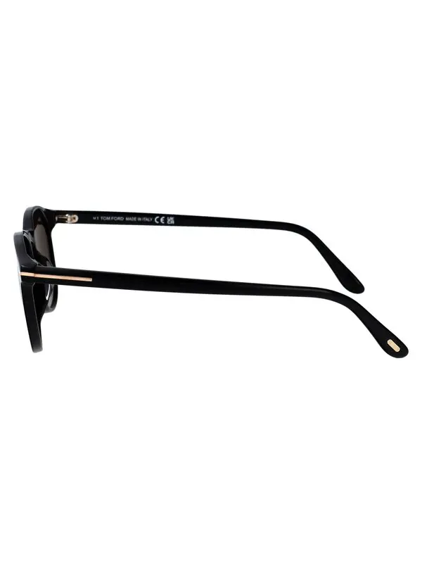TOM FORD Holt Round Frame Sunglasses - Black