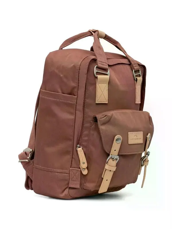 DOUGHNUT Macaroon Leather-trimmed Buckle Backpack