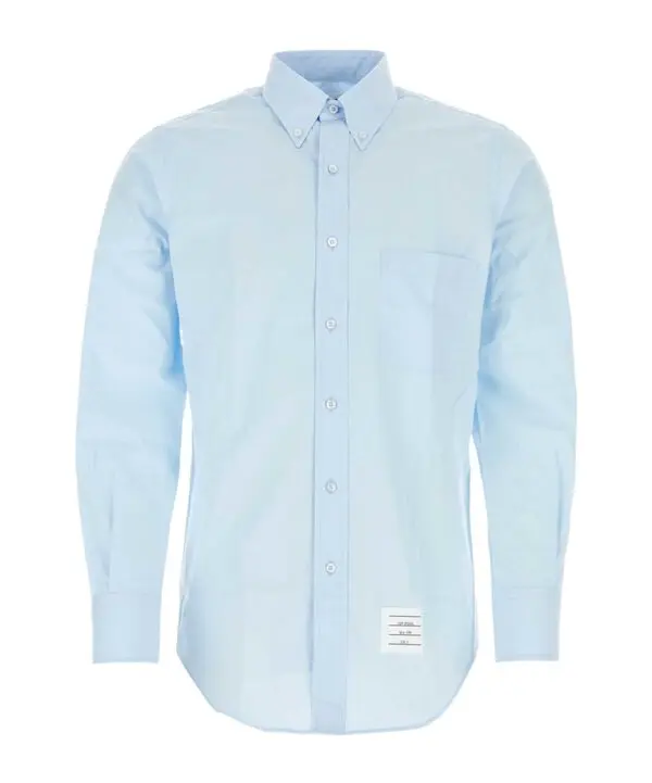 Thom Browne Logo Patch Long-sleeved Shirt