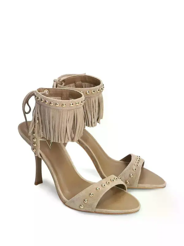 MARC ELLIS Fringed Stud-embellished Sandals