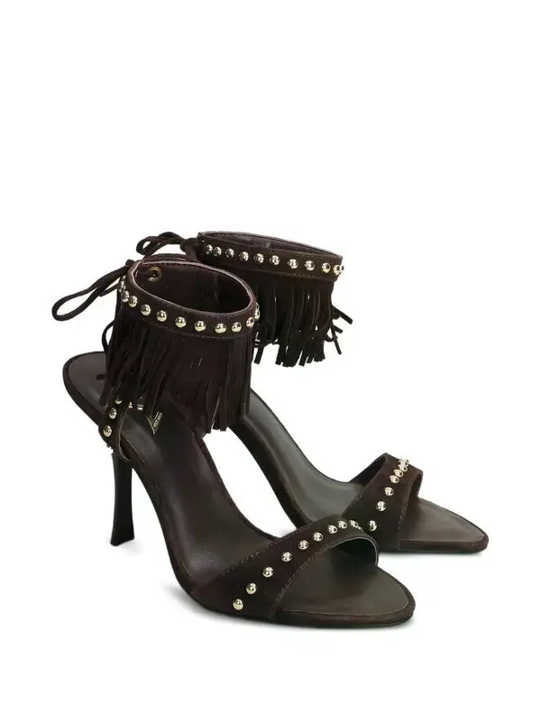 MARC ELLIS Fringed Stud-embellished Sandals