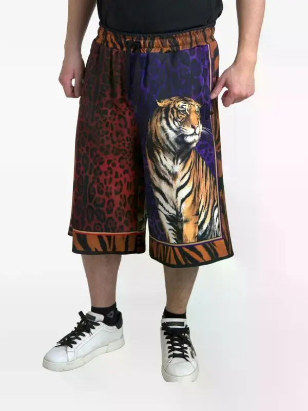 Dolce & Gabbana Tiger & Leopard Print Shorts