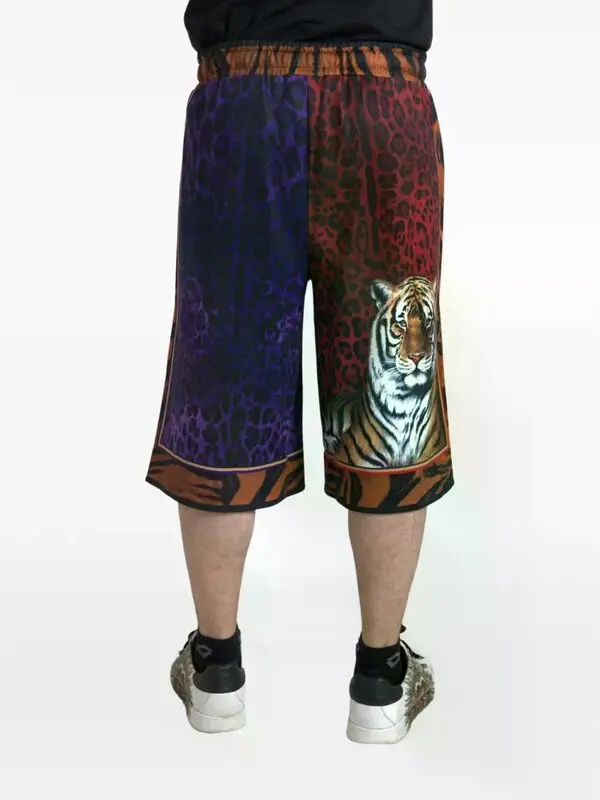 Dolce & Gabbana Tiger & Leopard Print Shorts