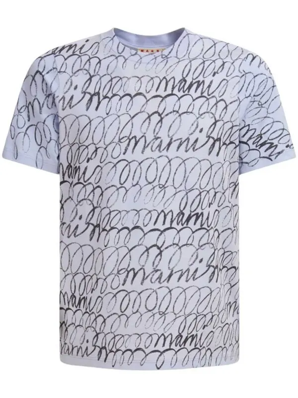 Marni Scribbled Motif Organic Cotton T-shirt