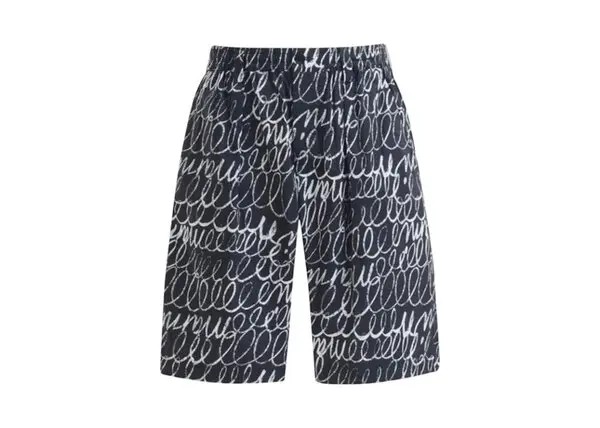 Marni Scribbled Popeline Drawstring Shorts