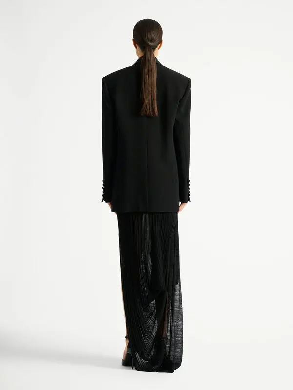 Balmain Embroidered Insect Shawl Collar Jacket