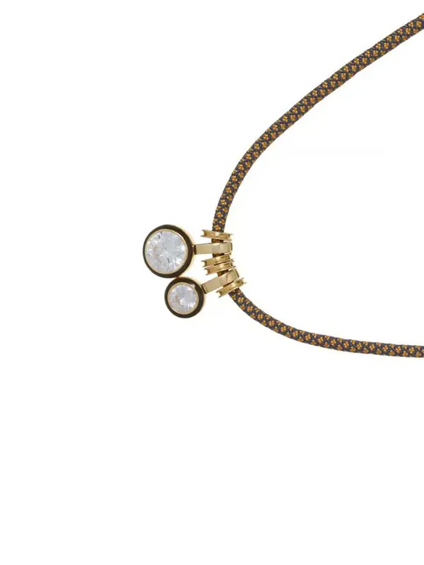 ROXANNE ASSOULIN Cubic Double Drop Cord Necklace
