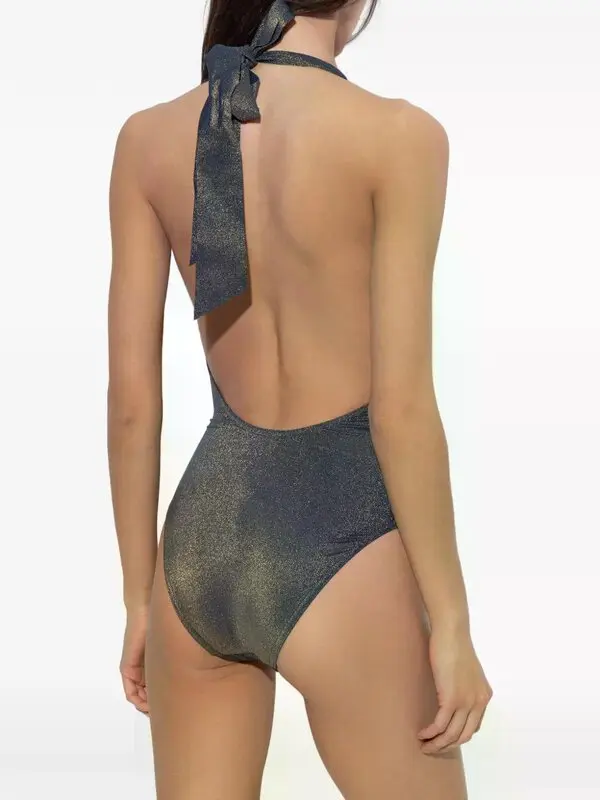 Zimmermann Metallic Effect Halterneck Swimsuit