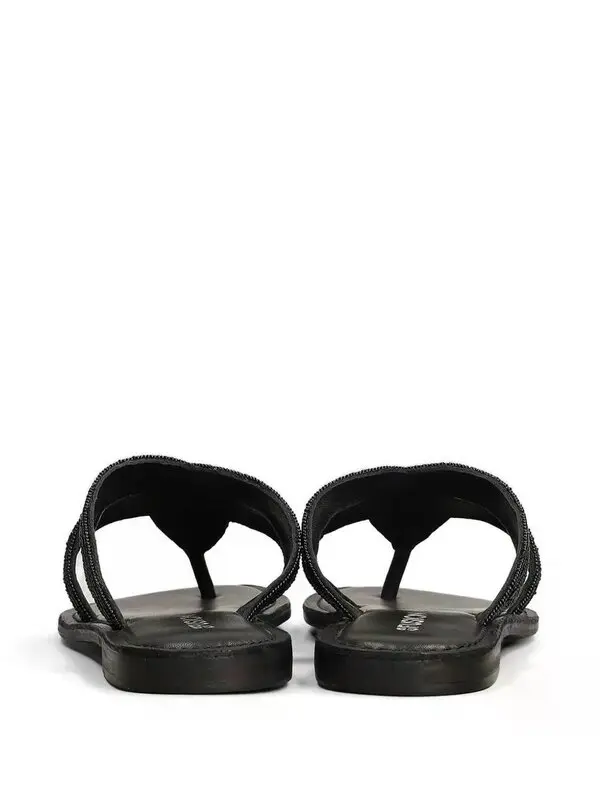 FUSION Embellished Sequin Sandals - Black