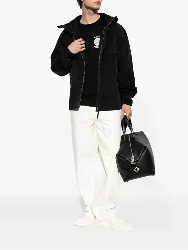 Kenzo Logo Embroidered Hooded Jacket