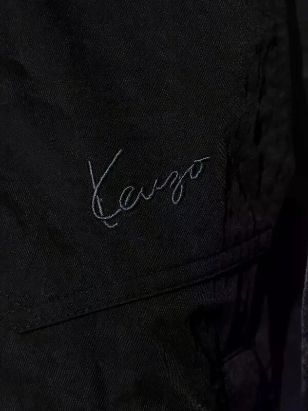 Kenzo Logo Embroidered Hooded Jacket