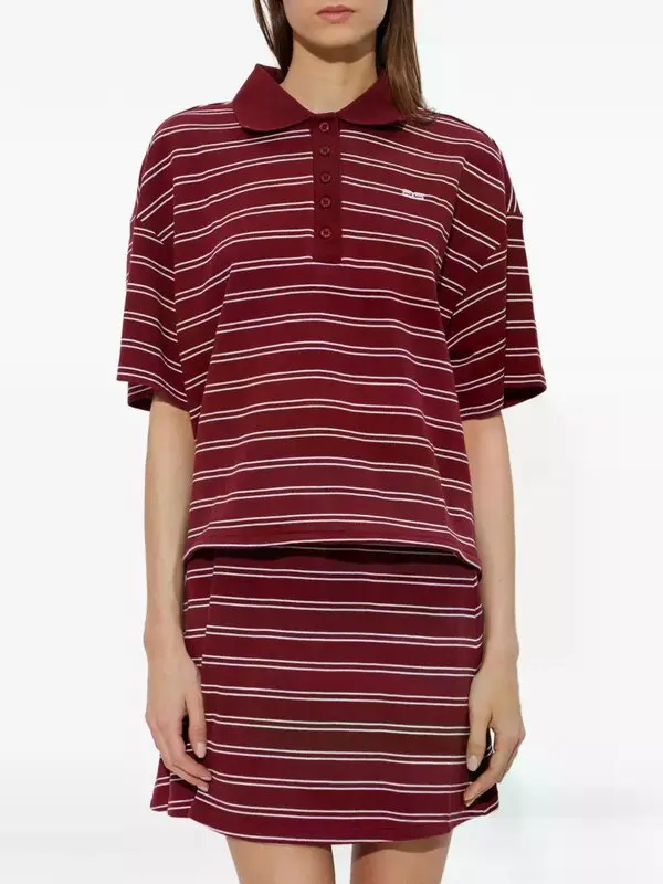 GESTUZ Pilova Striped Short-sleeve Polo Shirt