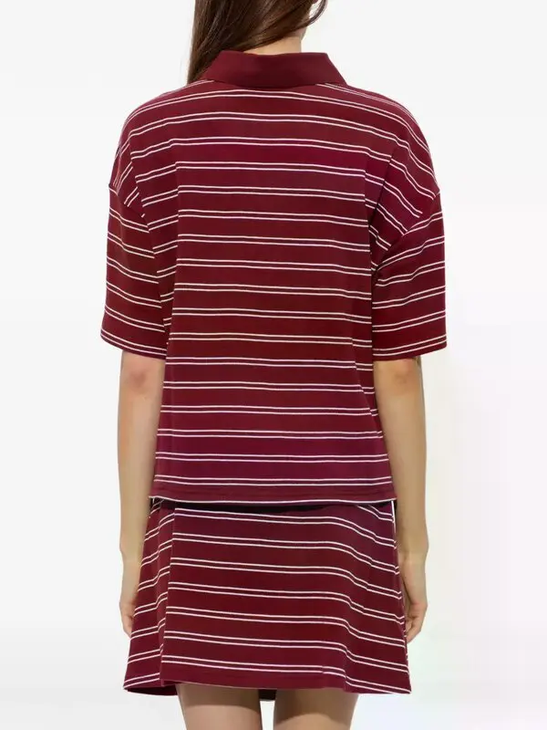 GESTUZ Pilova Striped Short-sleeve Polo Shirt