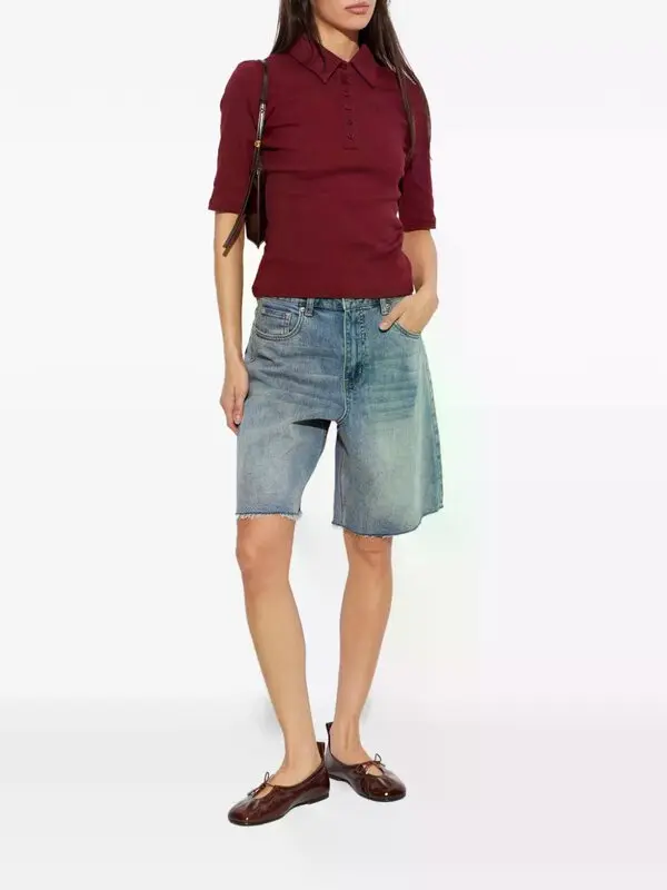 GESTUZ Raw-cut Denim Shorts