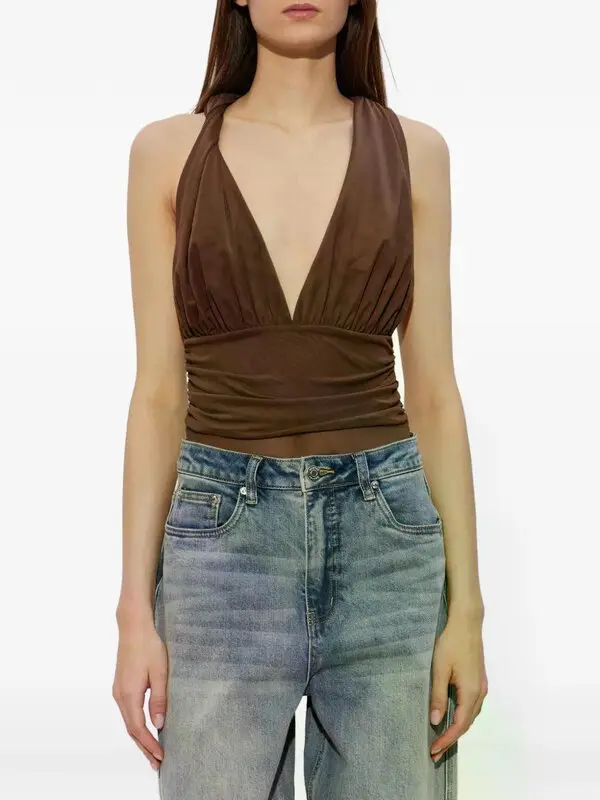 GESTUZ Ruched Halterneck Bodysuit