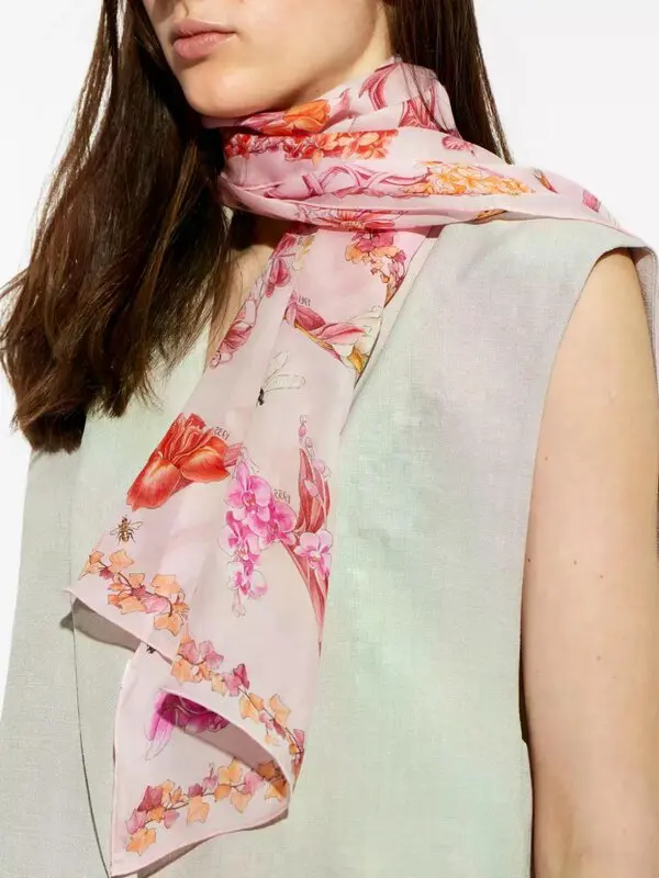 FERRAGAMO Floral-print Silk Scarf