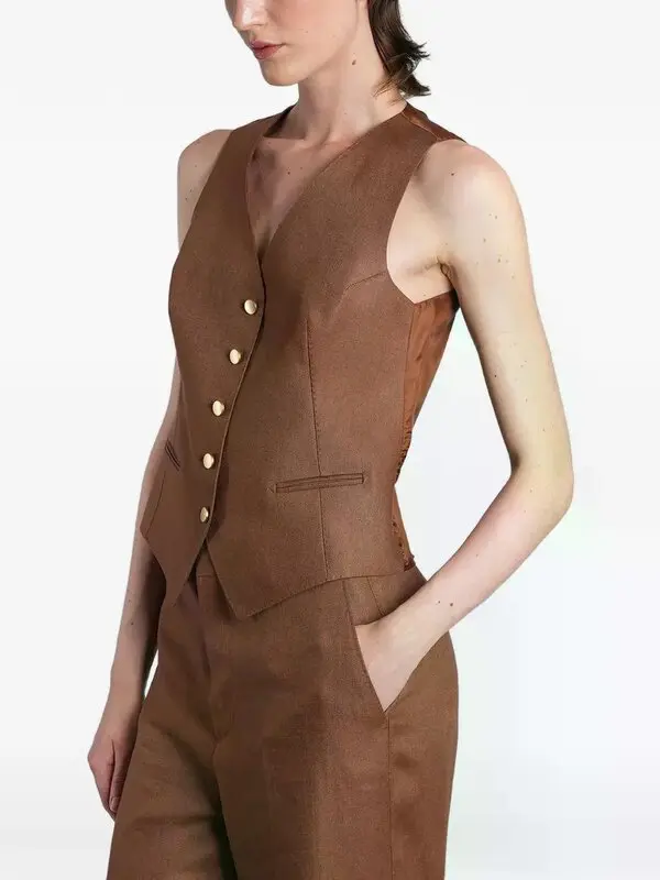 Tagliatore Gail V-neck Button-down Gilet