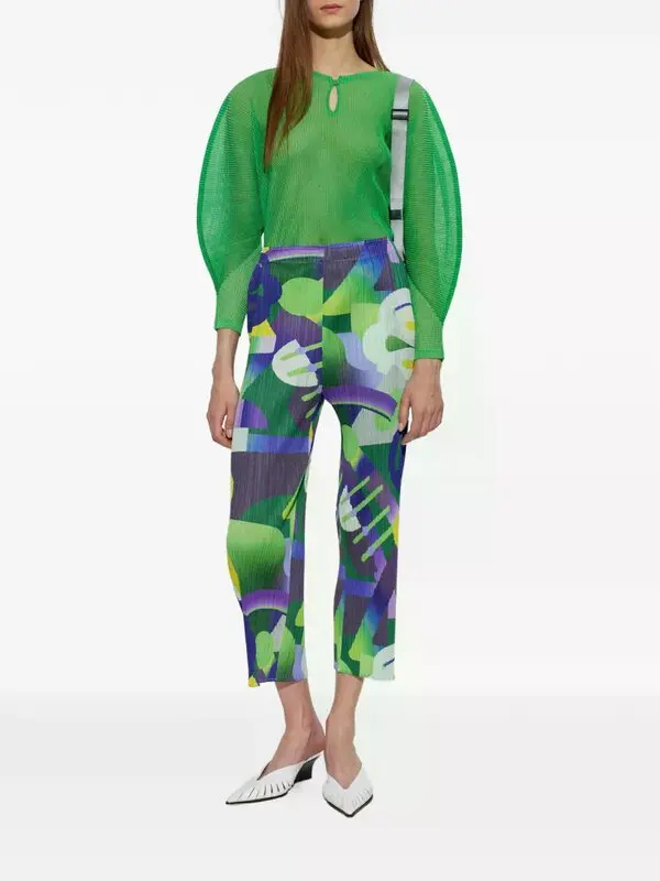 Issey Miyake Keyhole Neck Blouse