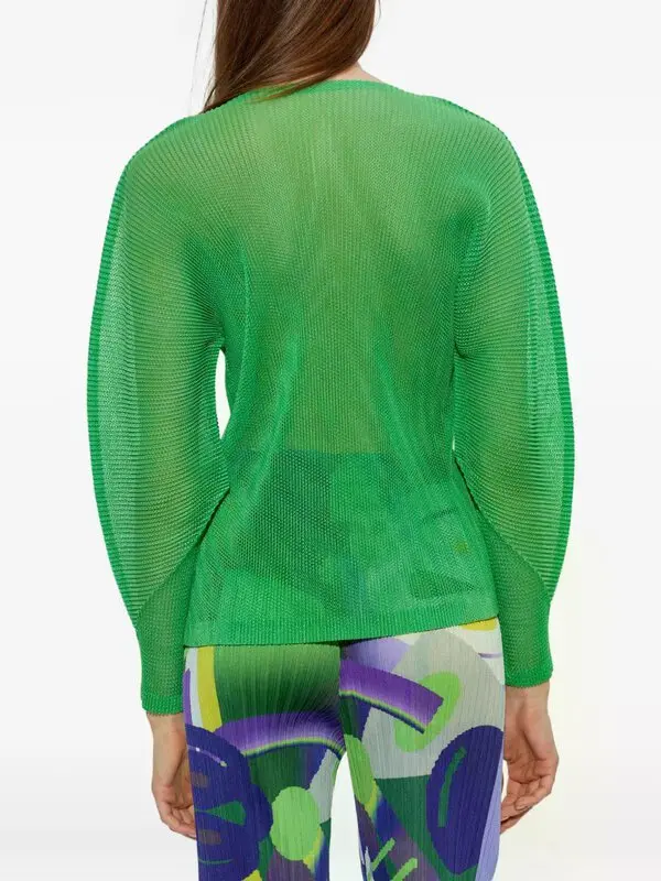 Issey Miyake Keyhole Neck Blouse