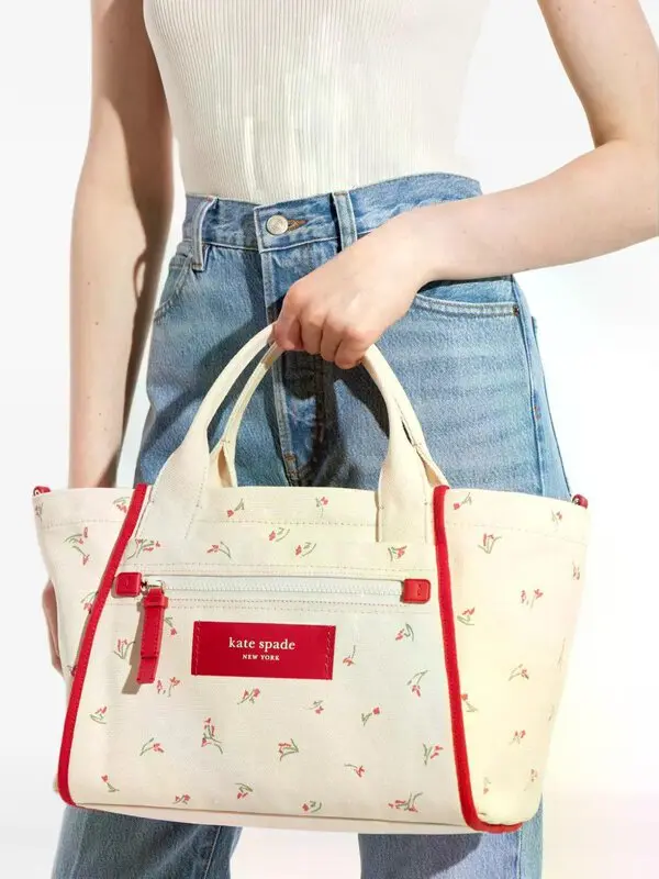 Kate Spade New York Dash Floral Canvas Tote Bag