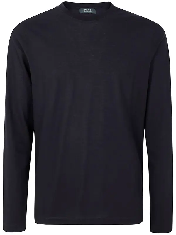 ZANONE Long Sleeves Classic T-shirt - Black