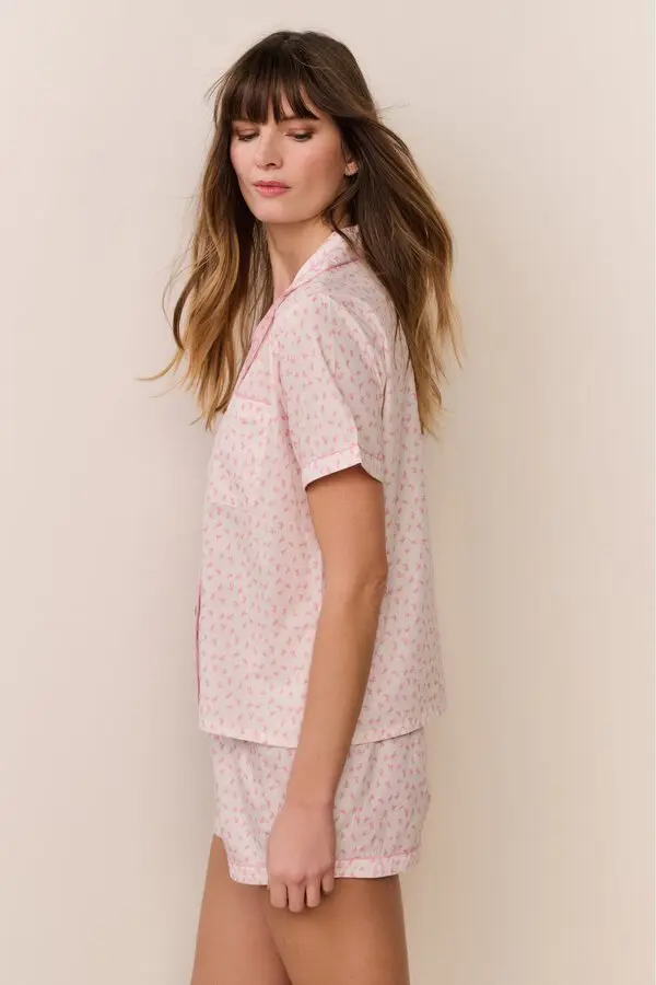 LoveShackFancy Midnight Haze Polo Pj Short Set