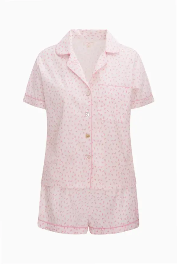 LoveShackFancy Midnight Haze Polo Pj Short Set
