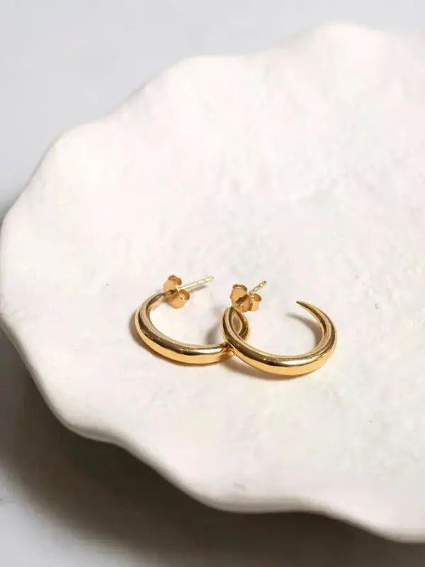 AUREE JEWELLERY Alta Crescent Hoop Earrings