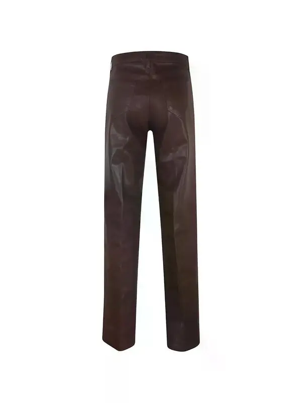 L'Agence Scottie Coated Wide-leg Jeans