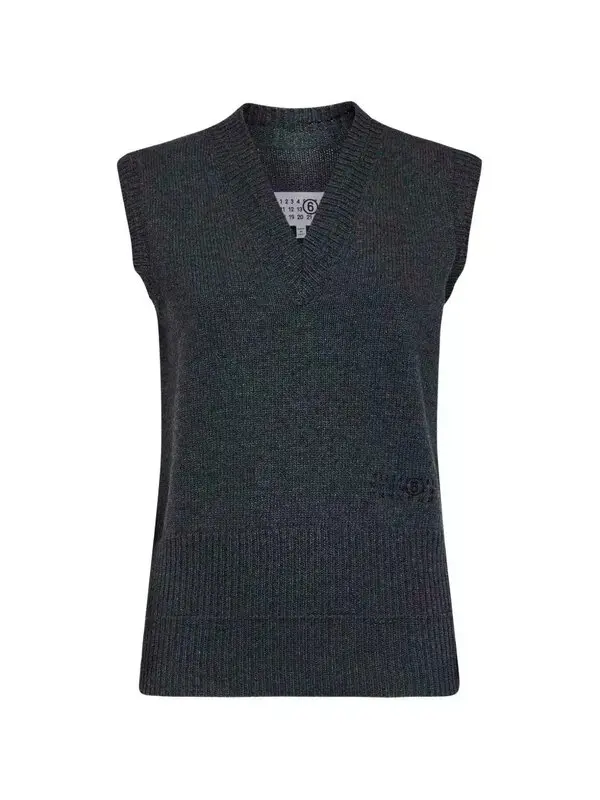 MAISON MARGIELA Sleeveless Knit Vest - Grey