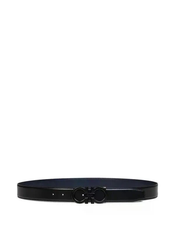FERRAGAMO Gancini Reversible Belt - Black