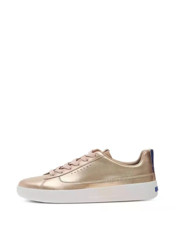 Geox Metallic-effect Lace-up Sneakers