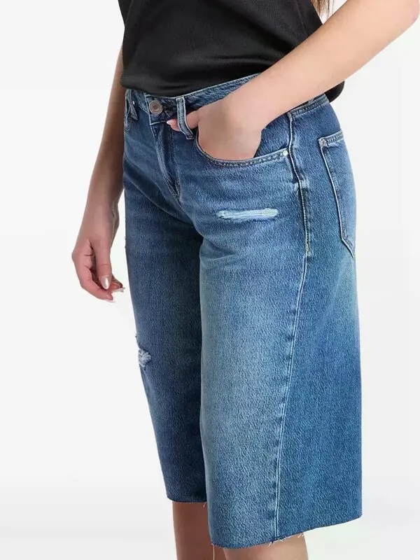 Guess Distressed Raw-cut Hem Denim Shorts