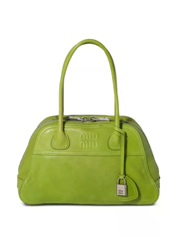 Miu Miu Vivant Nappa Leather Bag - Green