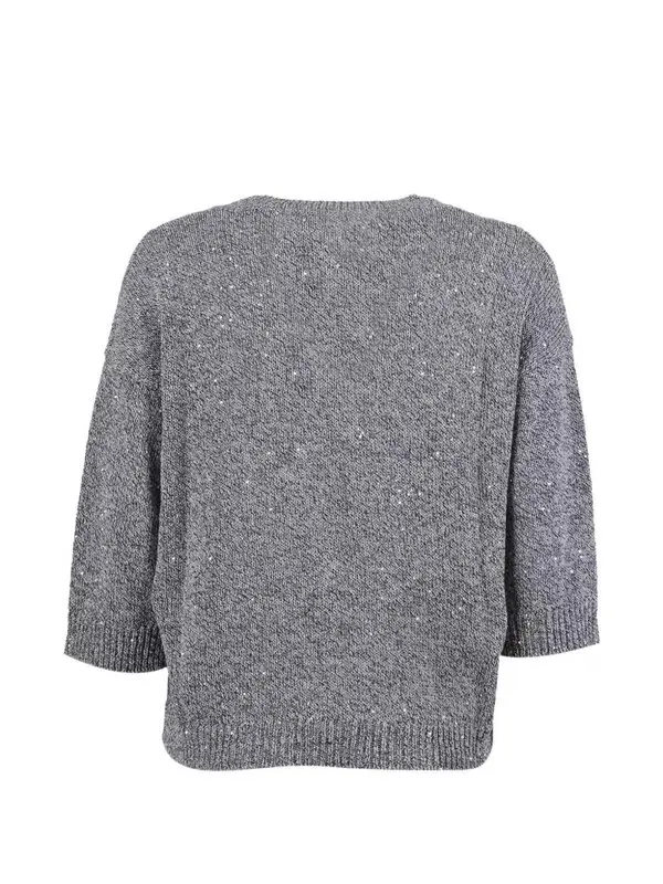 KANGRA Sequin-embellished V-neck Sweater