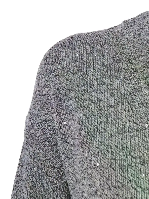 KANGRA Sequin-embellished V-neck Sweater