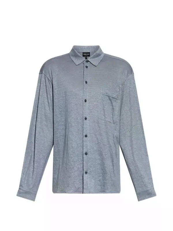 Giorgio Armani Long-sleeved Linen Shirt