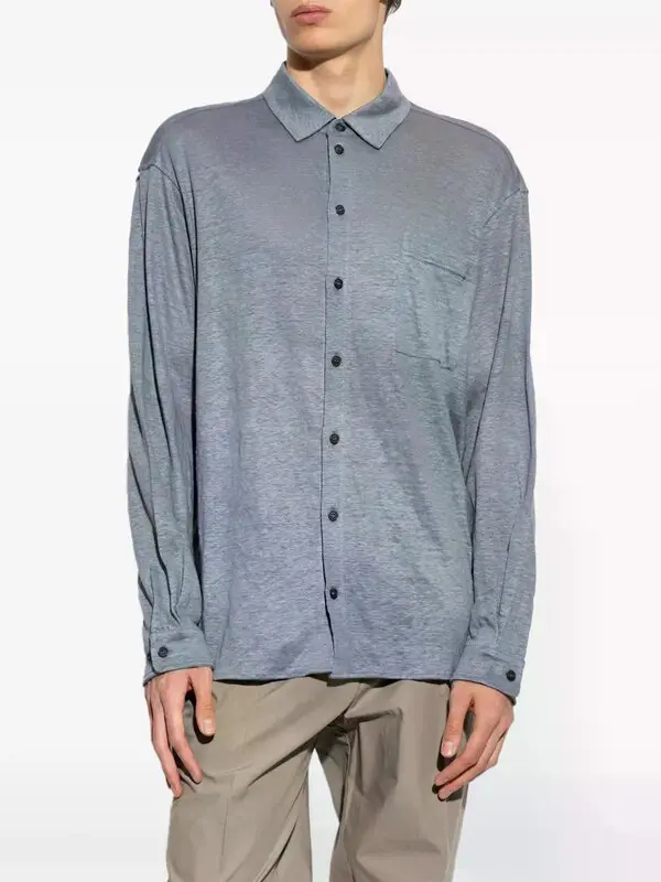 Giorgio Armani Long-sleeved Linen Shirt