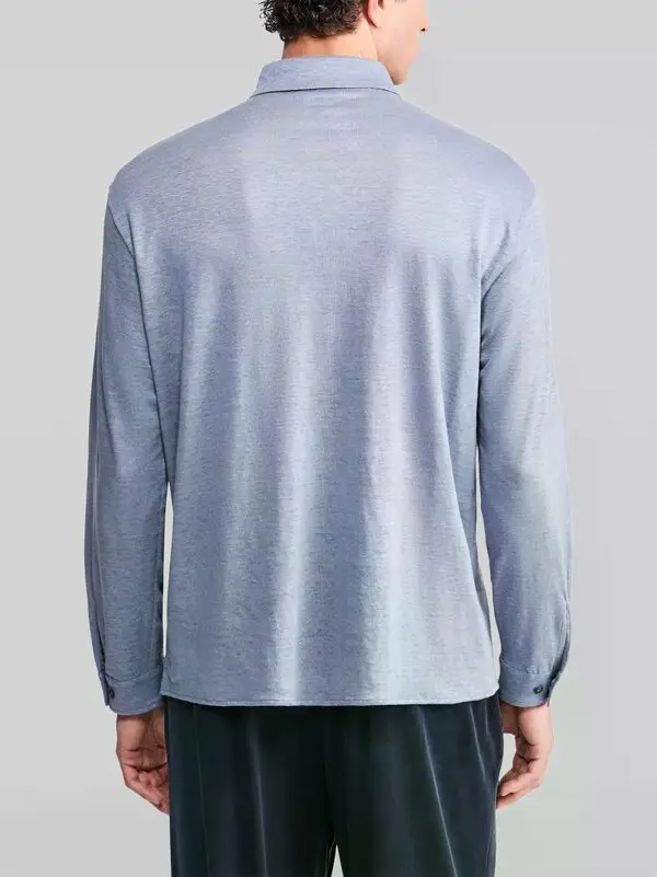 Giorgio Armani Shirt Regular Fit In Pure Linen Single Jersey