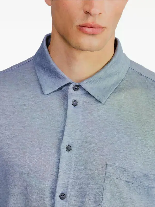 Giorgio Armani Shirt Regular Fit In Pure Linen Single Jersey