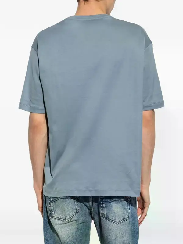 Giorgio Armani Logo-embroidered Cotton T-shirt