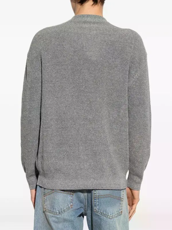 Giorgio Armani Off-centre Ribbed-knit Cardigan