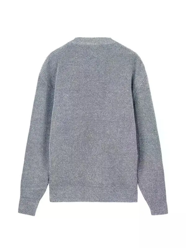 Giorgio Armani Off-centre Ribbed-knit Cardigan