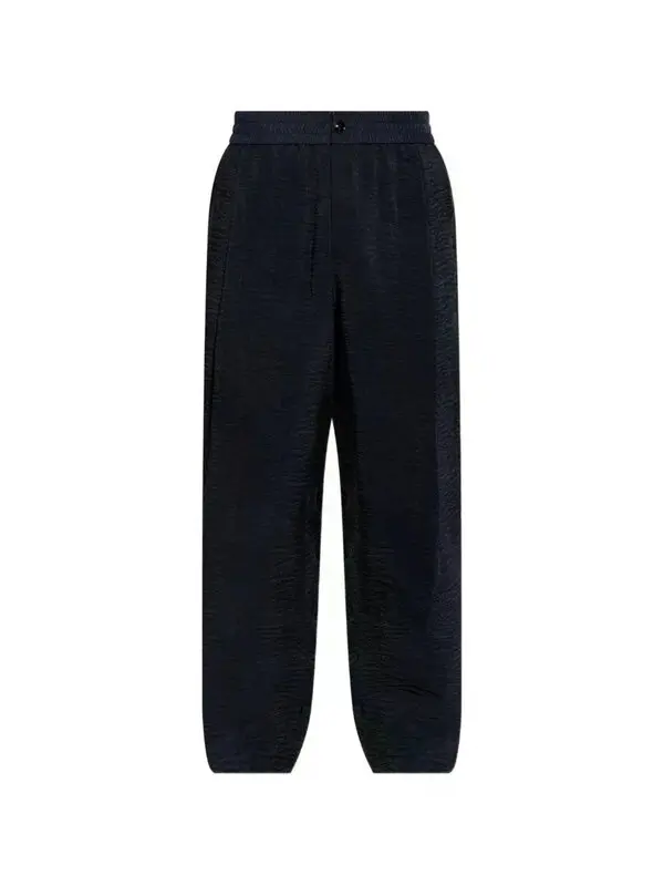 Giorgio Armani Crinkled-effect Tapered Trousers