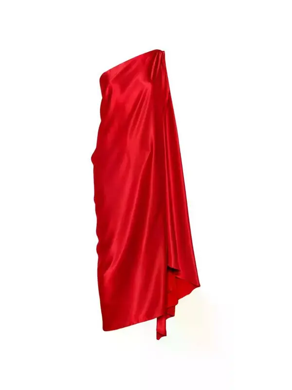 STEPHAN JANSON One-shoulder Draped Maxi Dress - Red