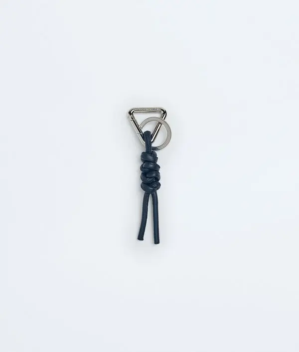 Bottega Veneta Triangle Knot Key Ring - Denim