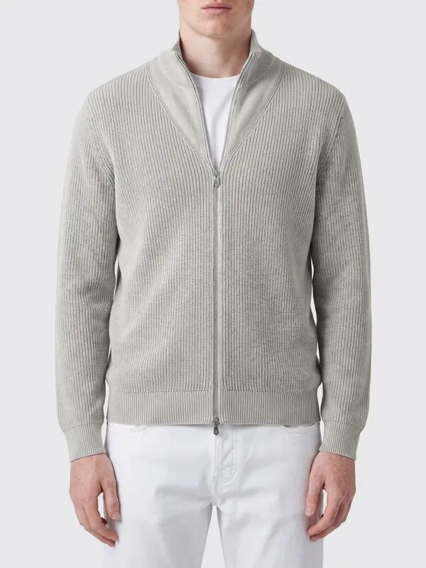 Brunello Cucinelli Zip-up Ribbed Knit Sweater