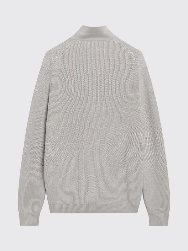 Brunello Cucinelli Zip-up Ribbed Knit Sweater