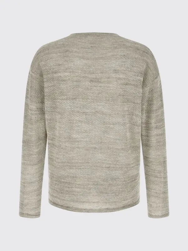 ROBERTO COLLINA Cotton And Linen Crew Neck Sweater - Grey