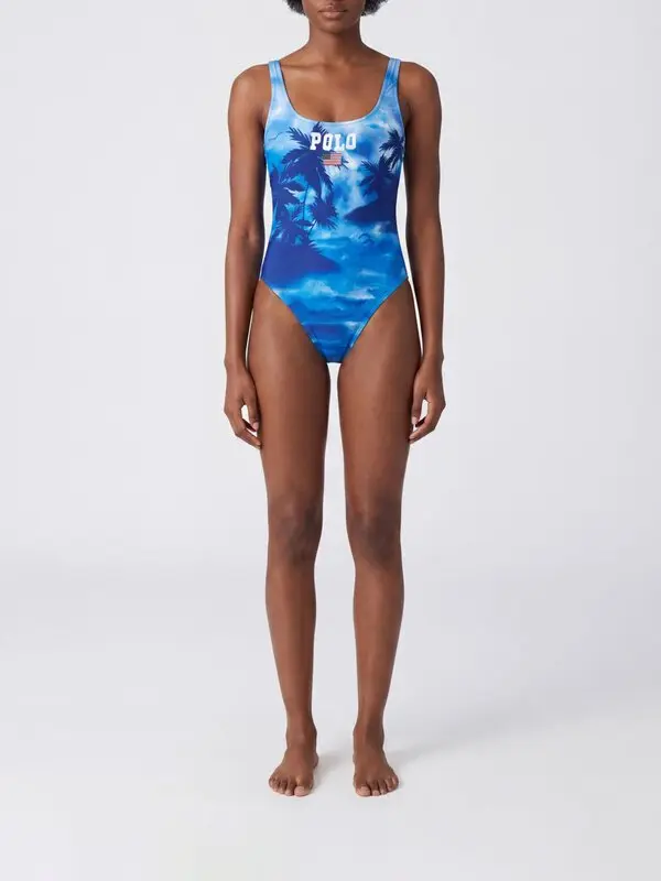 Polo Ralph Lauren Printed One-piece Swimsuit - Blue